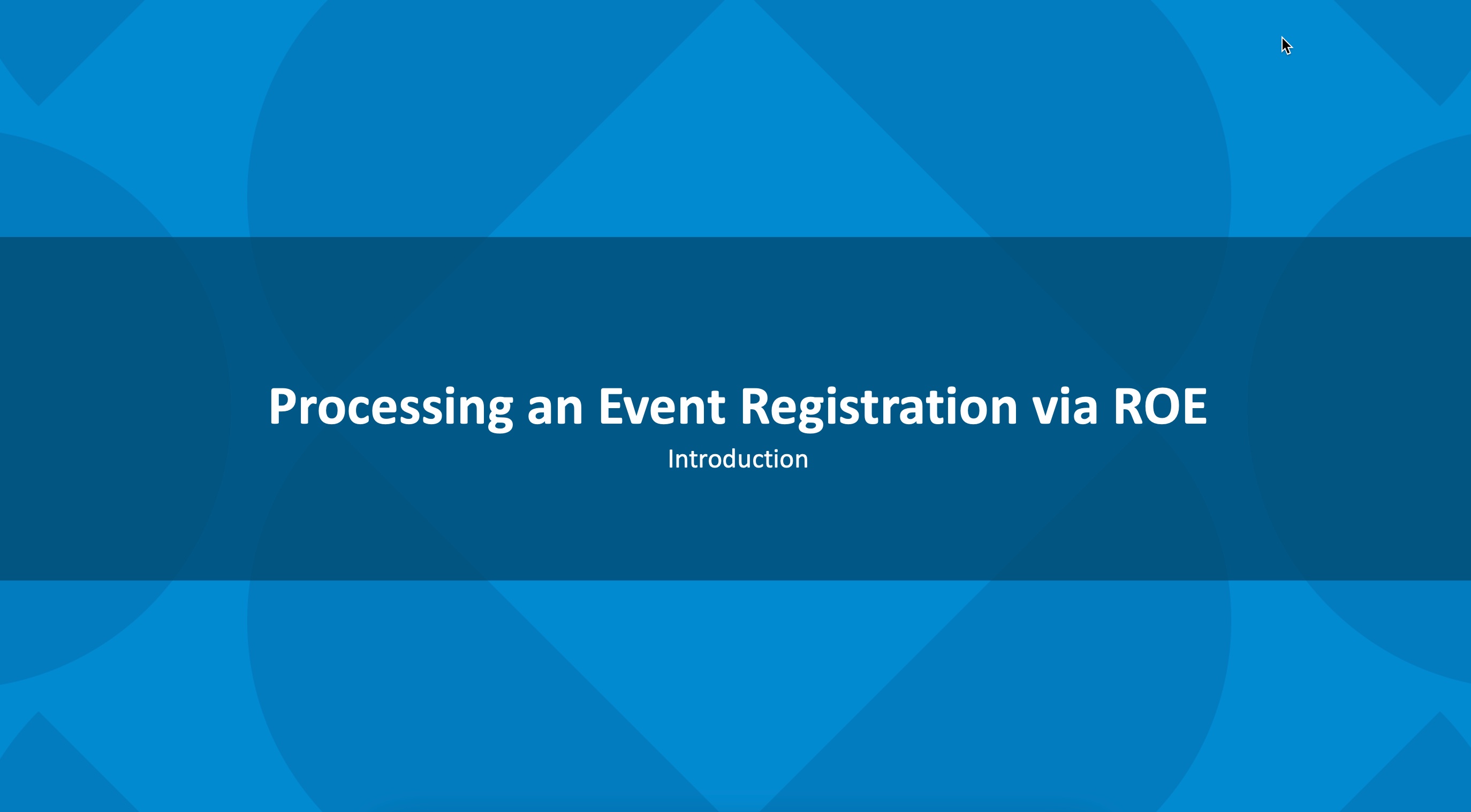 Register Event Attendee using Rapid Order Entry