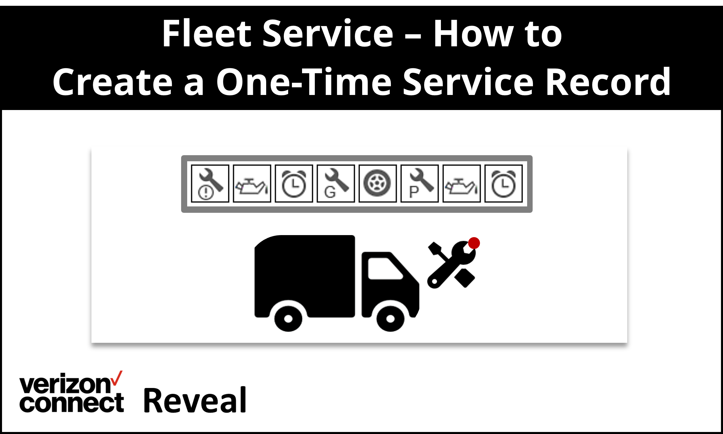 Fleet Service How To Create A One Time Service Record
