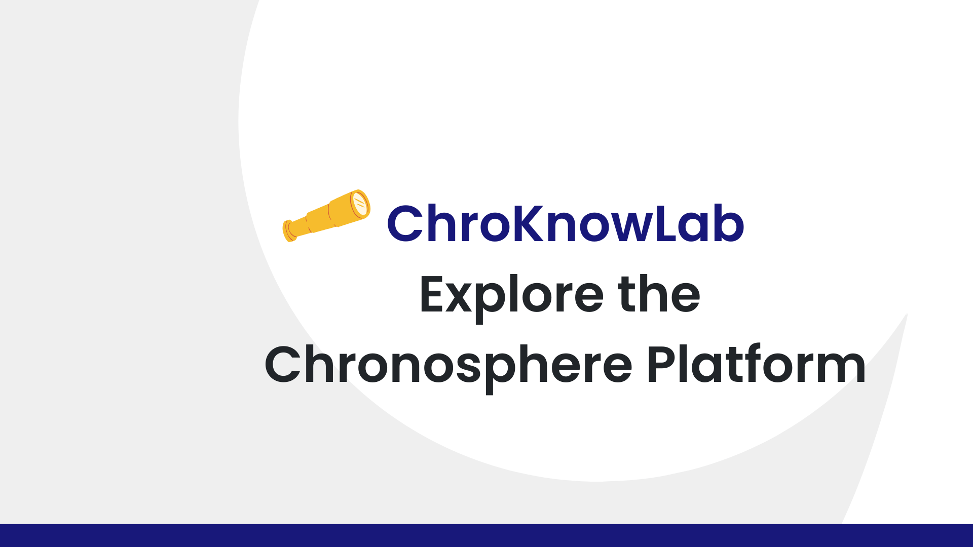 Explore Chronosphere Platform - A ChroKnowLab!