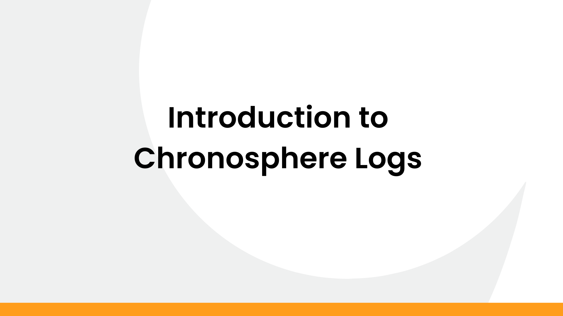 Introduction to Chronosphere Logs