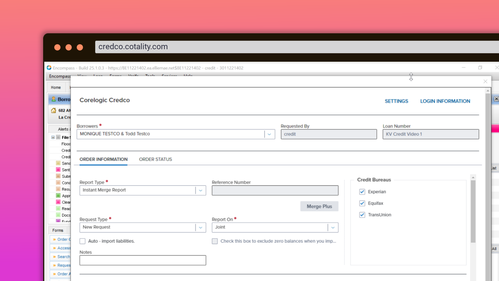 Getting Started with Credco™ on Encompass Desktop