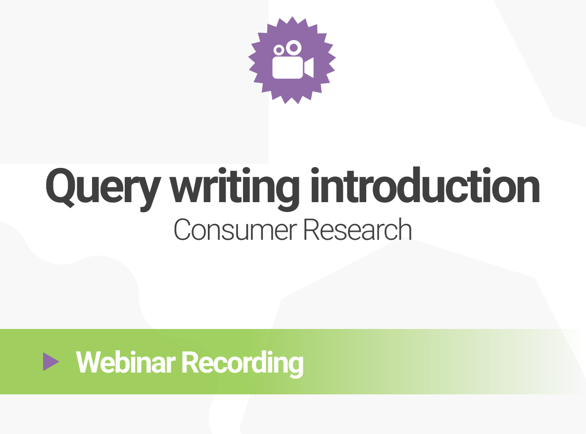[RECORDING] Introduction to query writing