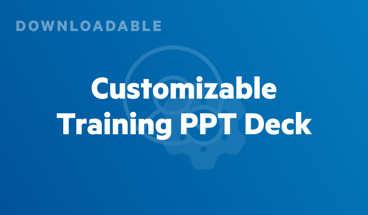 Customizable Training PPT Deck