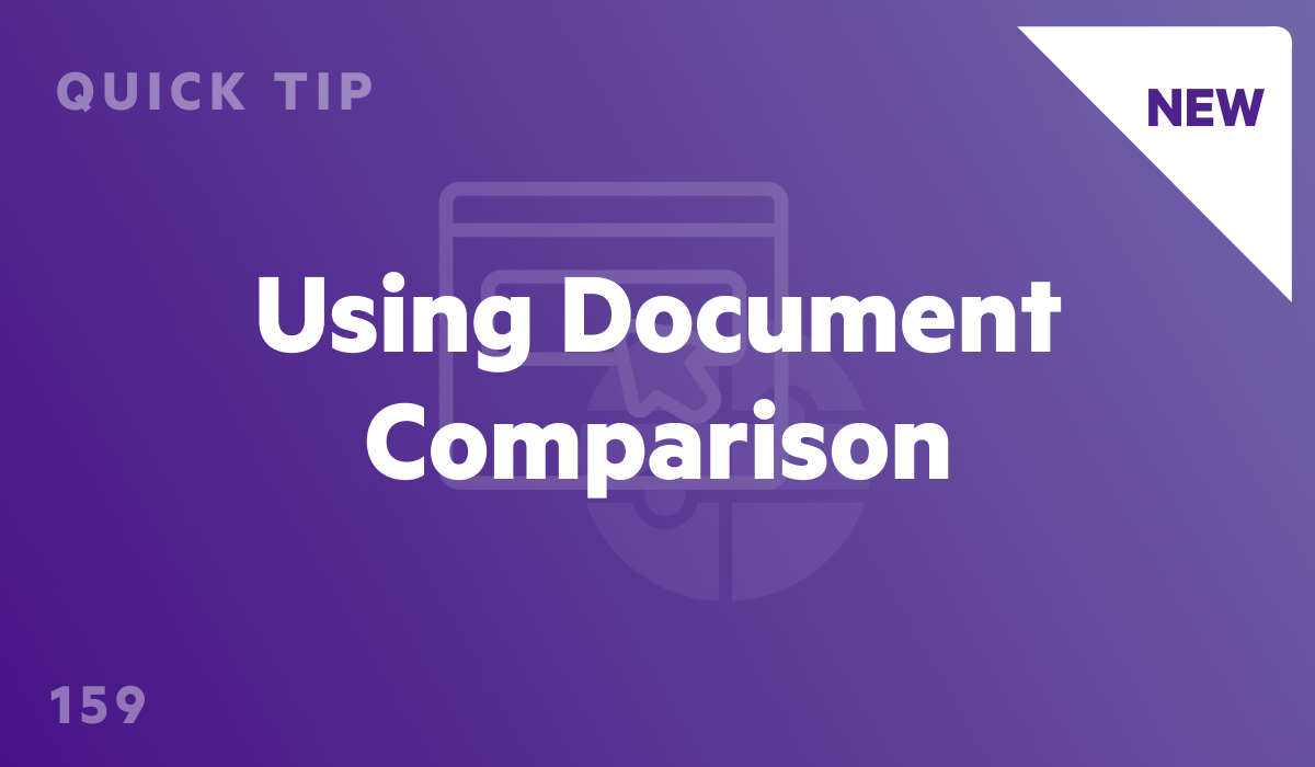 Using Document Comparison