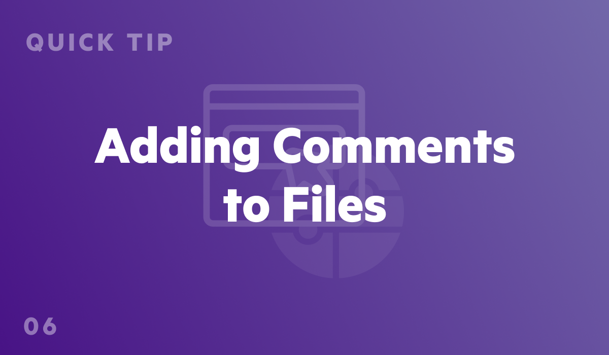 Adding Comments to Files