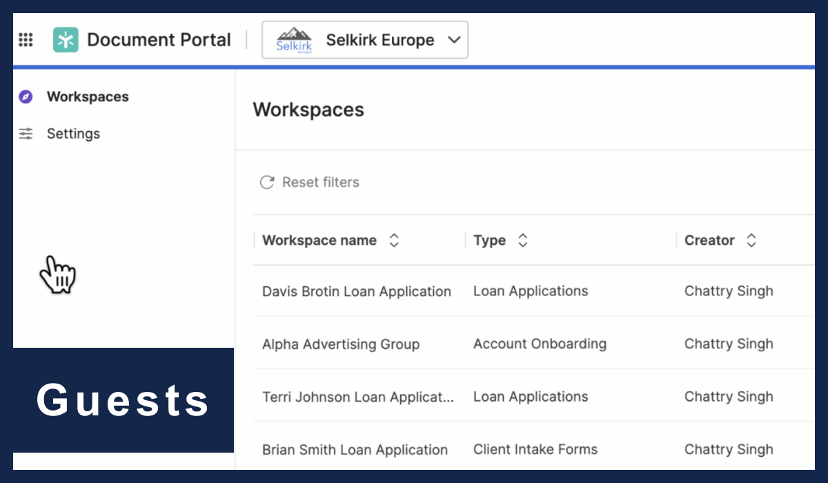 Document Portal Onboarding for External Clients