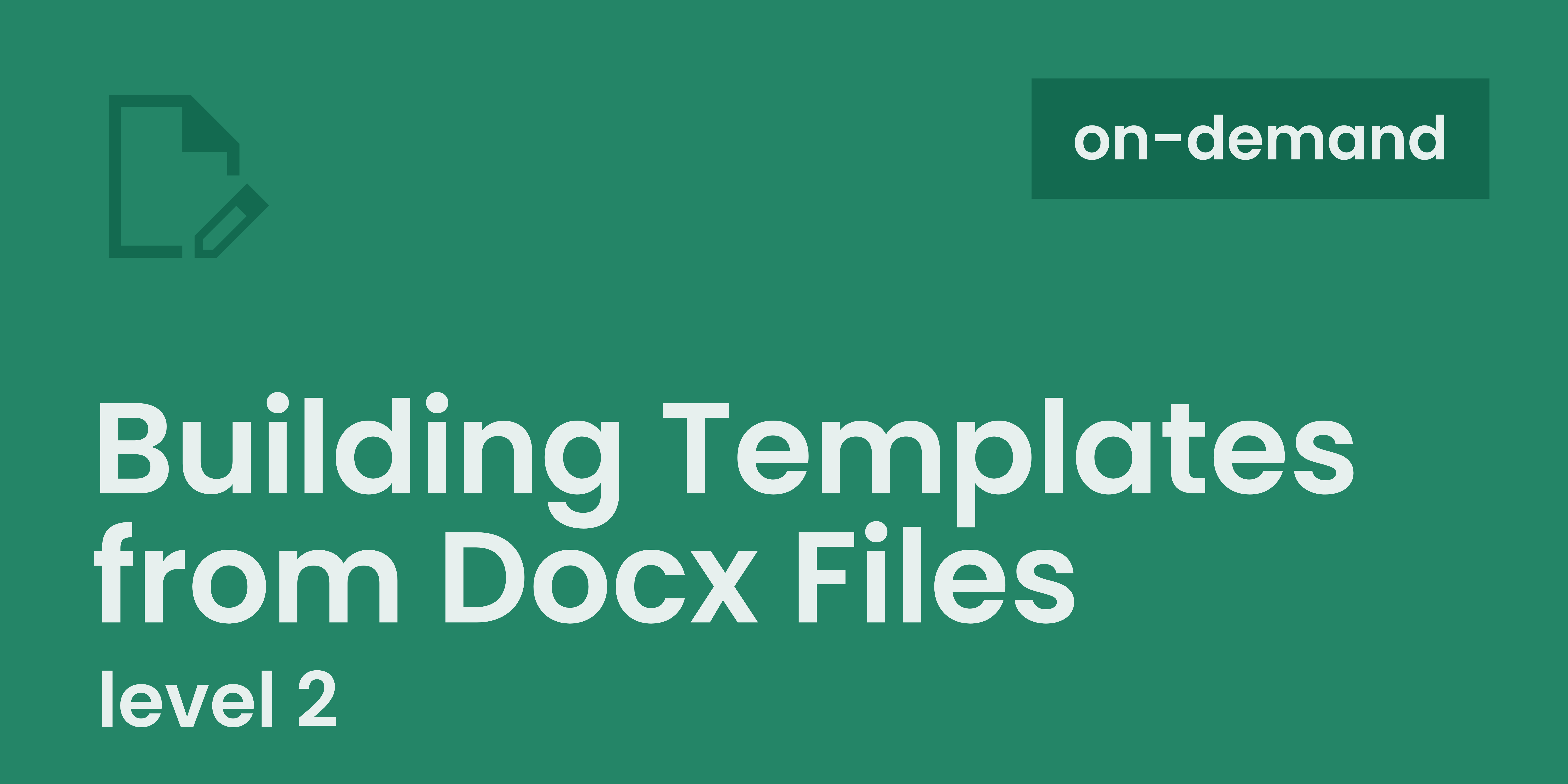 Building Templates from Docx Files