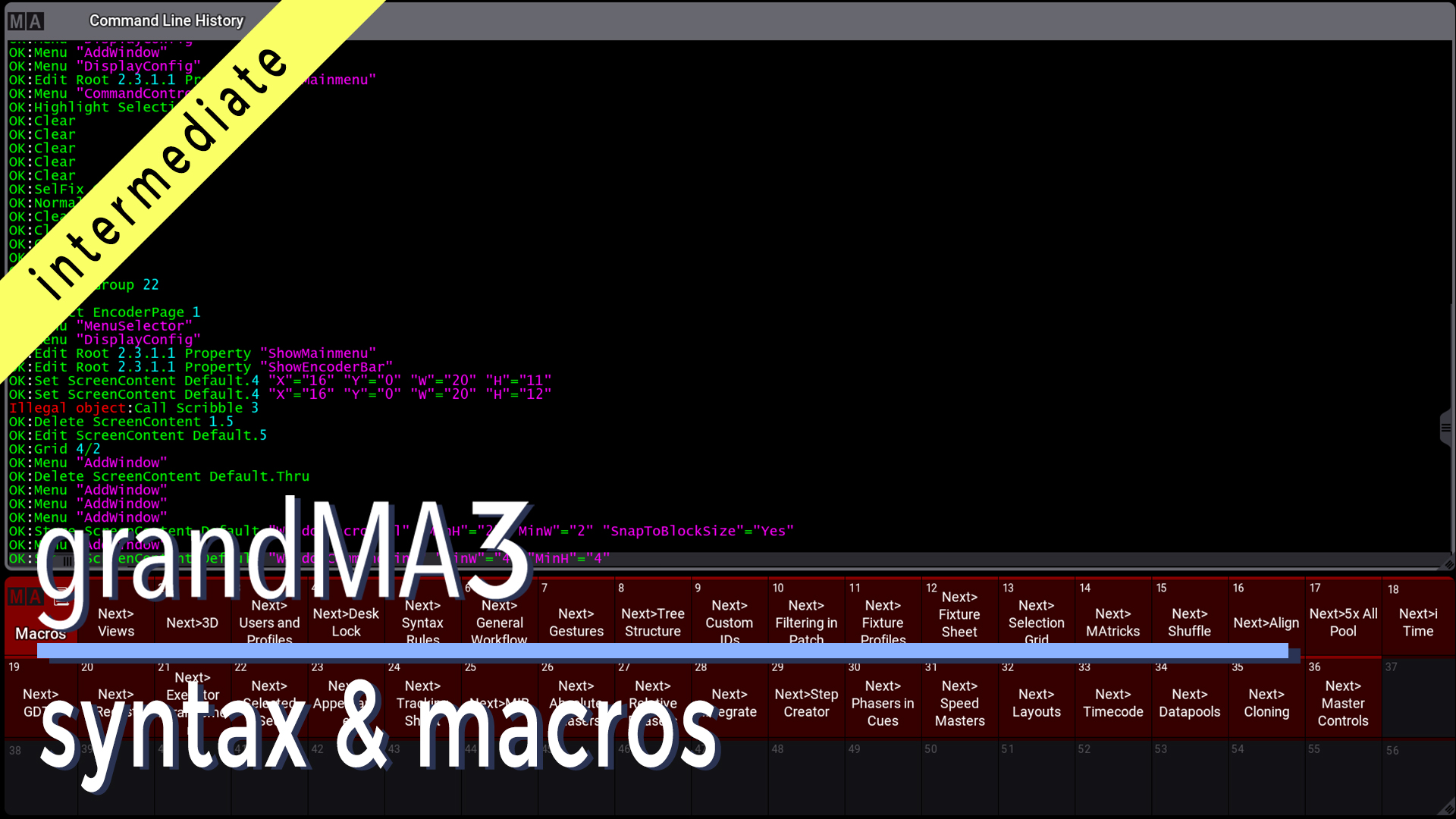 grandMA3 Syntax and Macros