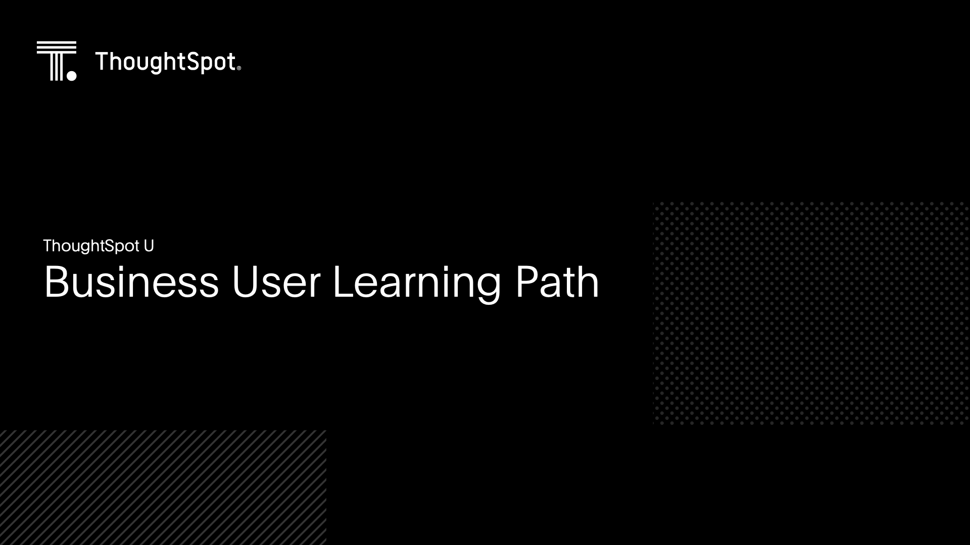 Business User Learning Path