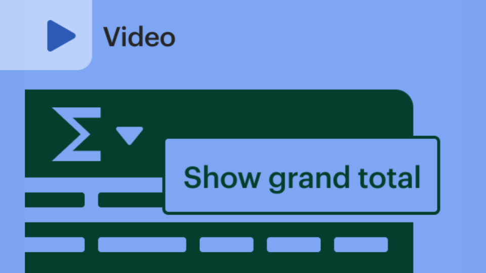 Adding Grand Totals to Pivot Tables