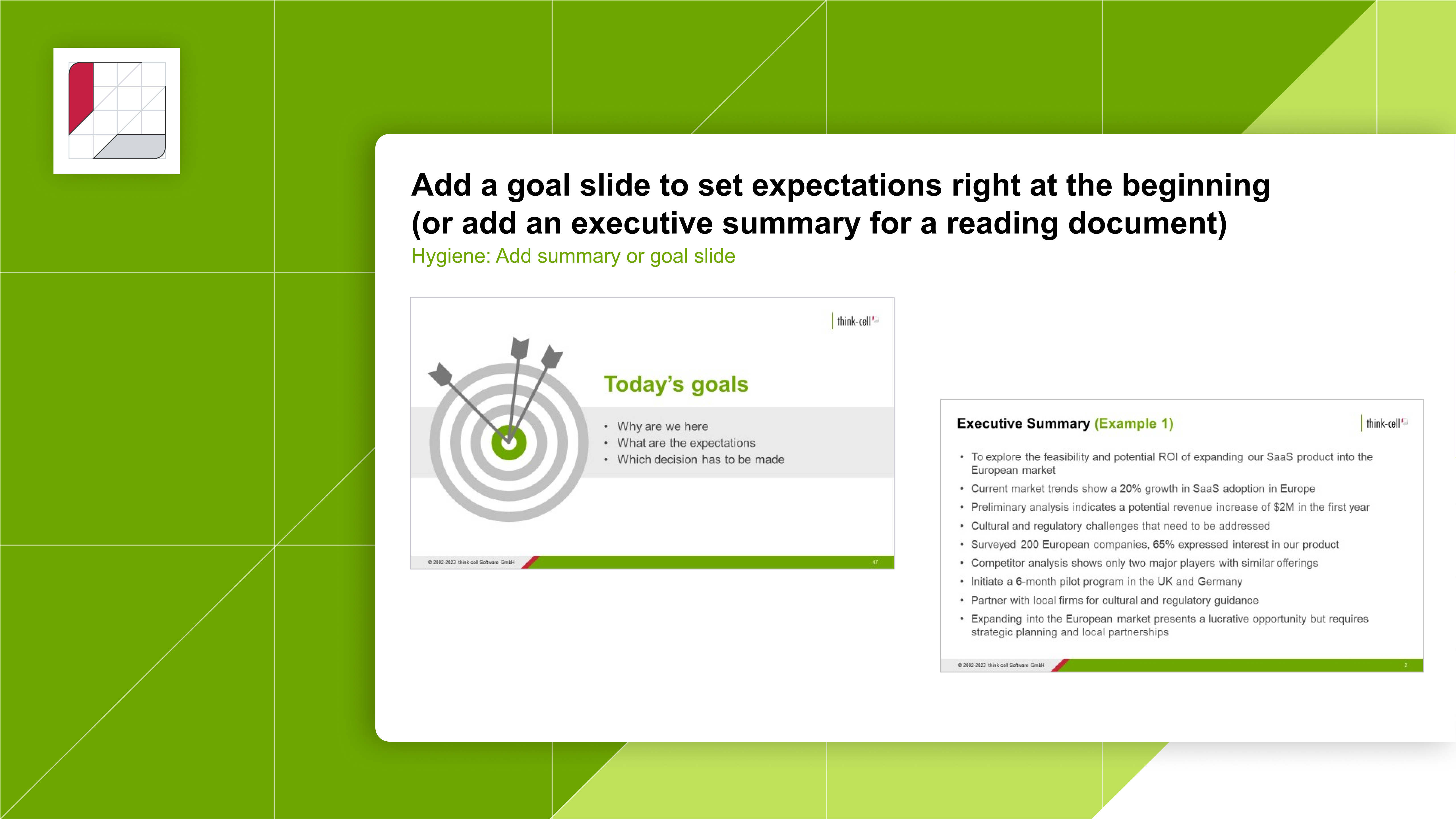 Finalize your presentation