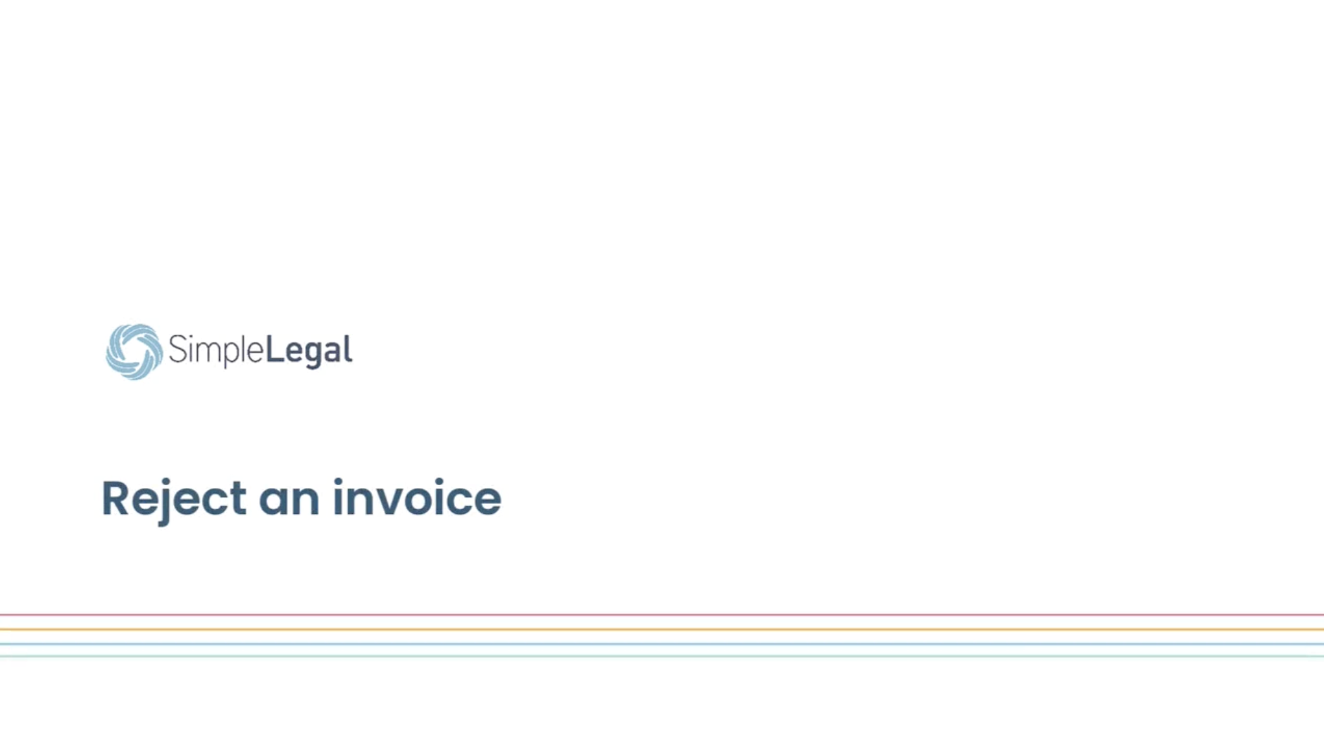 Reject an invoice