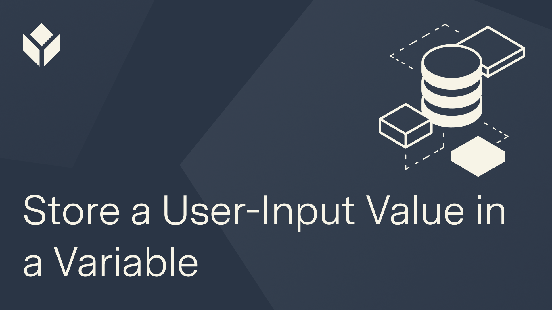 Store A User Input Value In A Variable