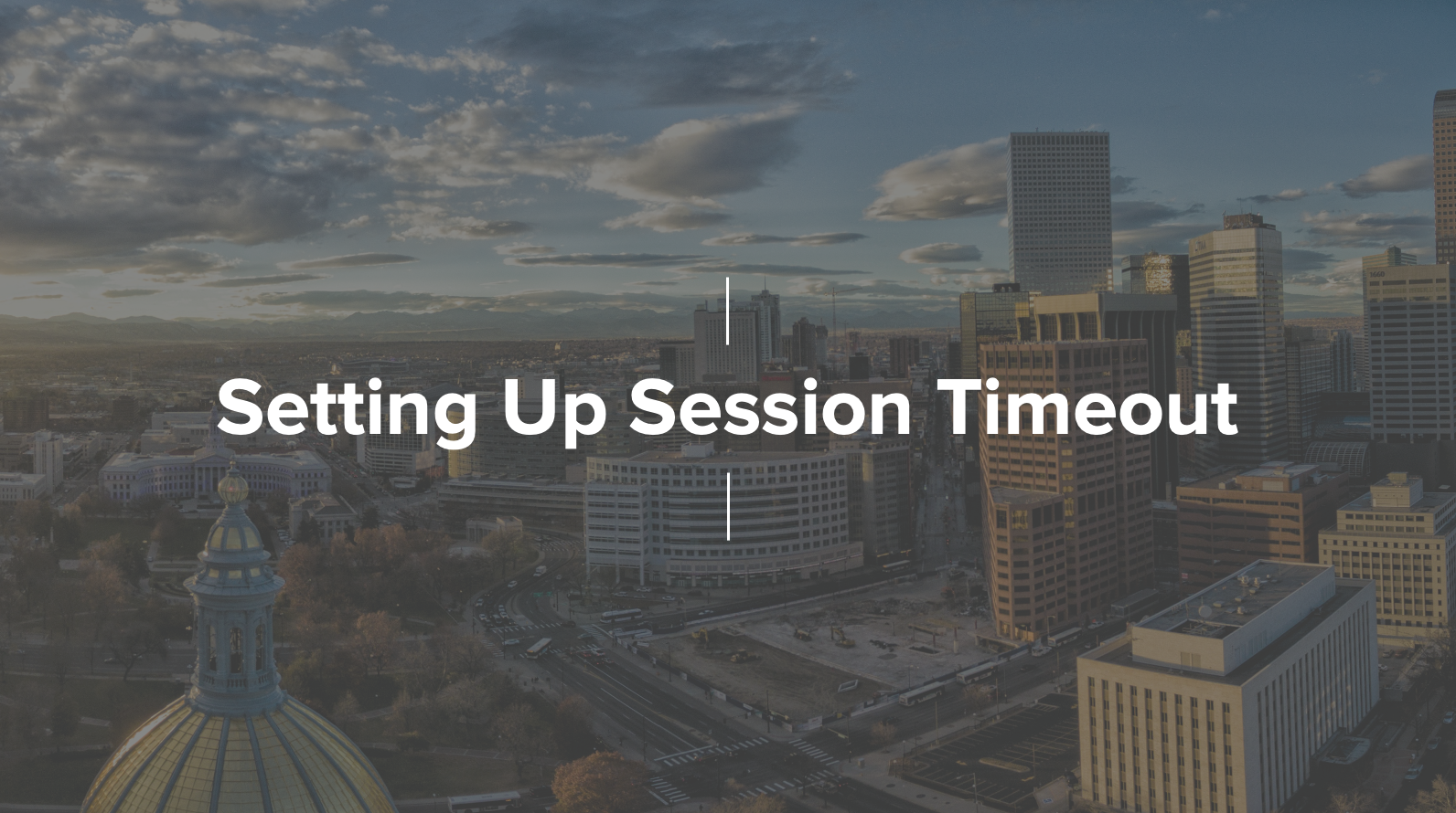 Setting Up Session Timeout