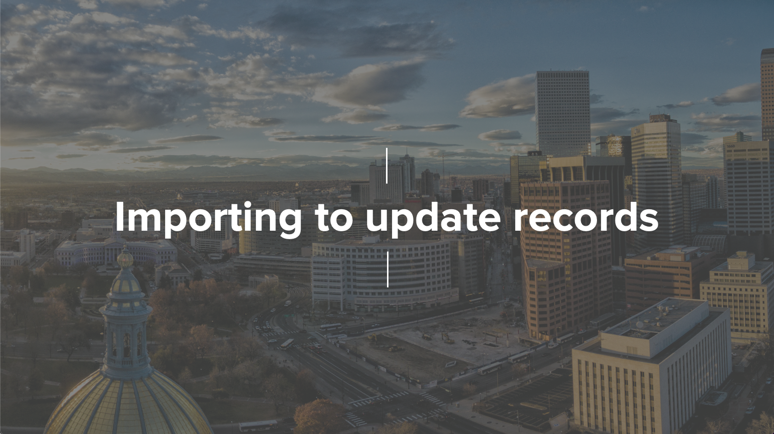 How to import to update existing records