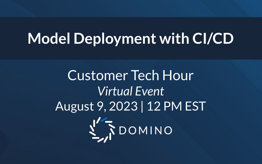 Model Deployment with CI/CD on Domino
