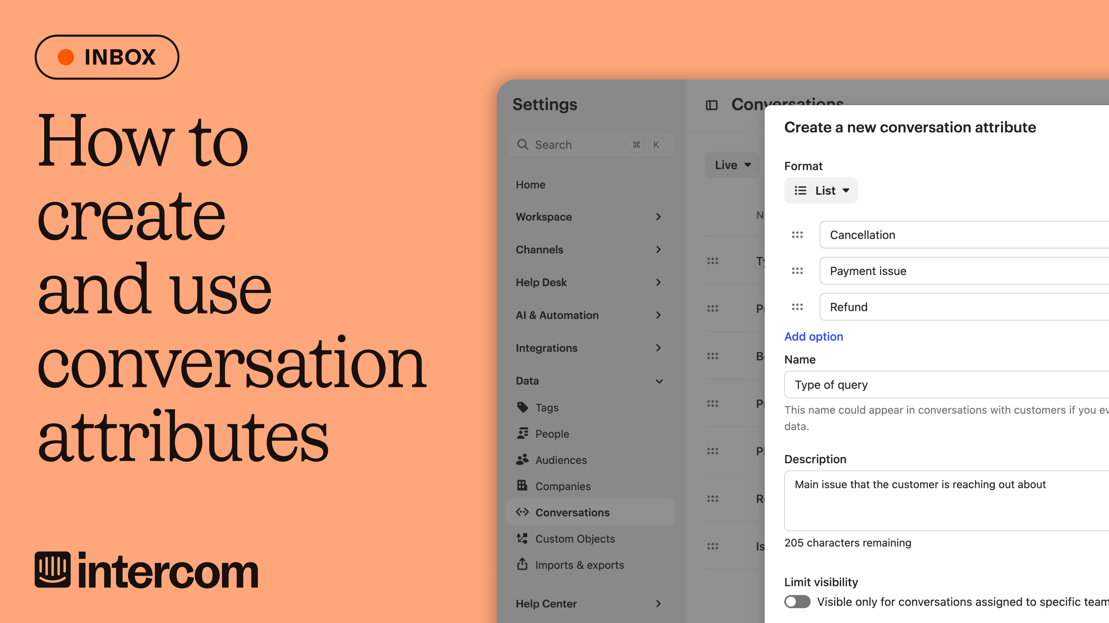 How to create and use conversation attributes