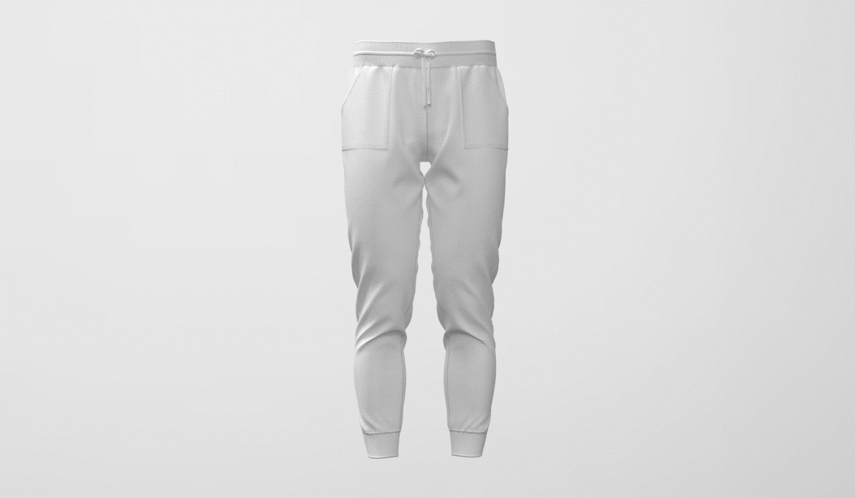 Sweatpants with Ribbed Waistband & Cuff