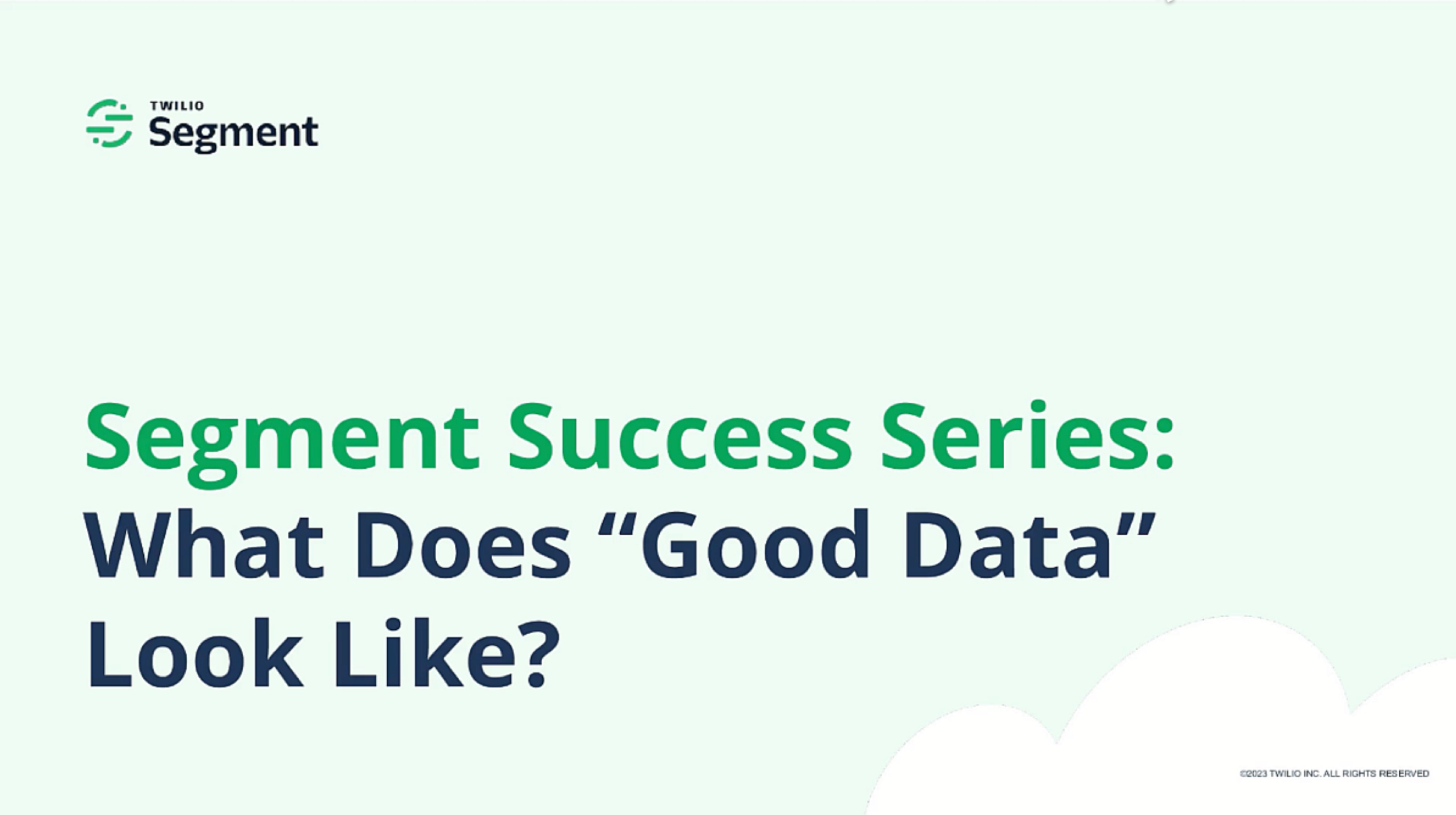 What Does Good Data Look Like 