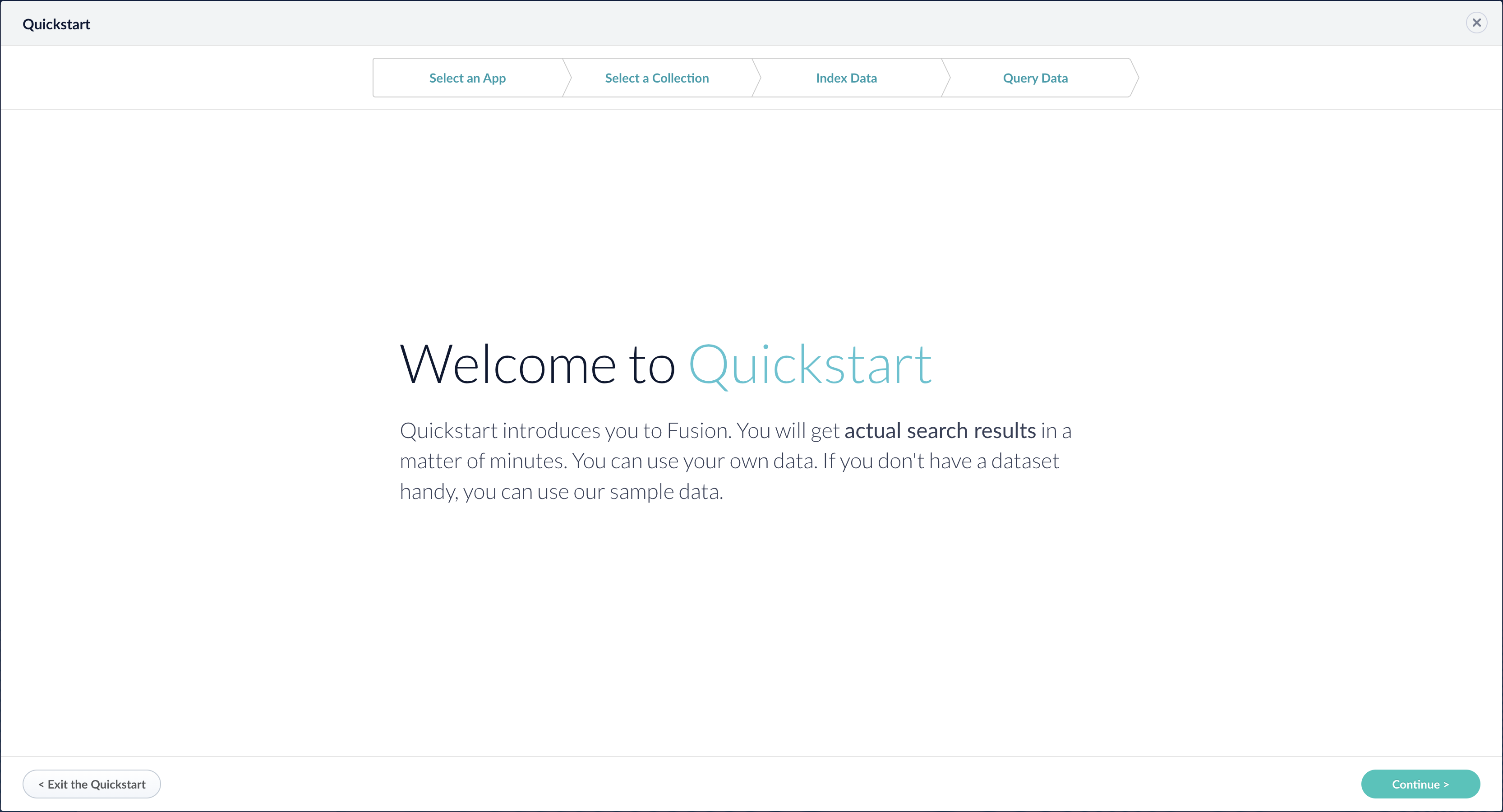 Using The Quickstart Wizard