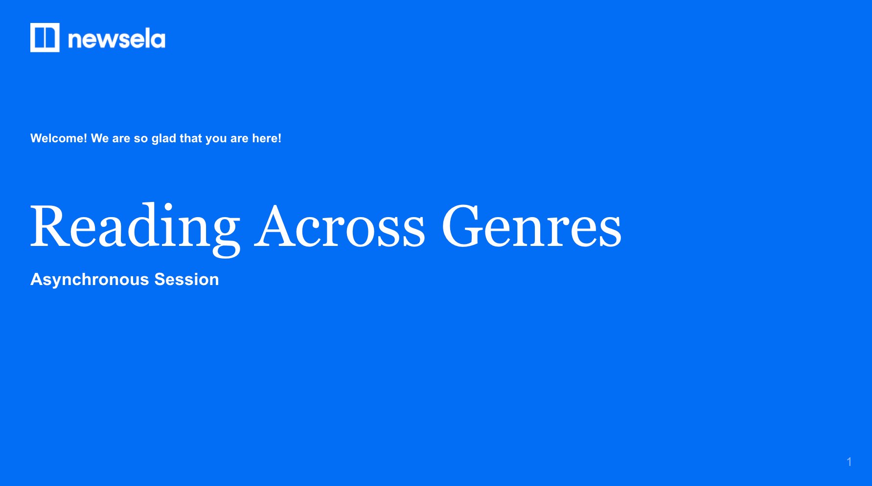 Reading Across Genres Asynchronous Session for Red Clay Consolidated ...