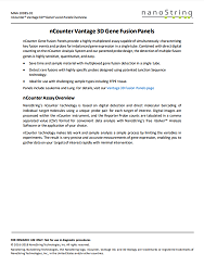 nCounter Vantage 3D Gene Fusion Panels