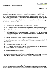 nCounter Pro Analysis System Cybersecurity FAQ