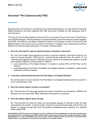 nCounter Pro Analysis System Cybersecurity FAQ