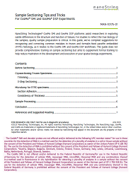 Sample Sectioning Tips and Tricks for CosMx SMI and GeoMx DSP Experiments