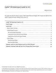 CosMx SMI Data Export Guide (software v1.3)