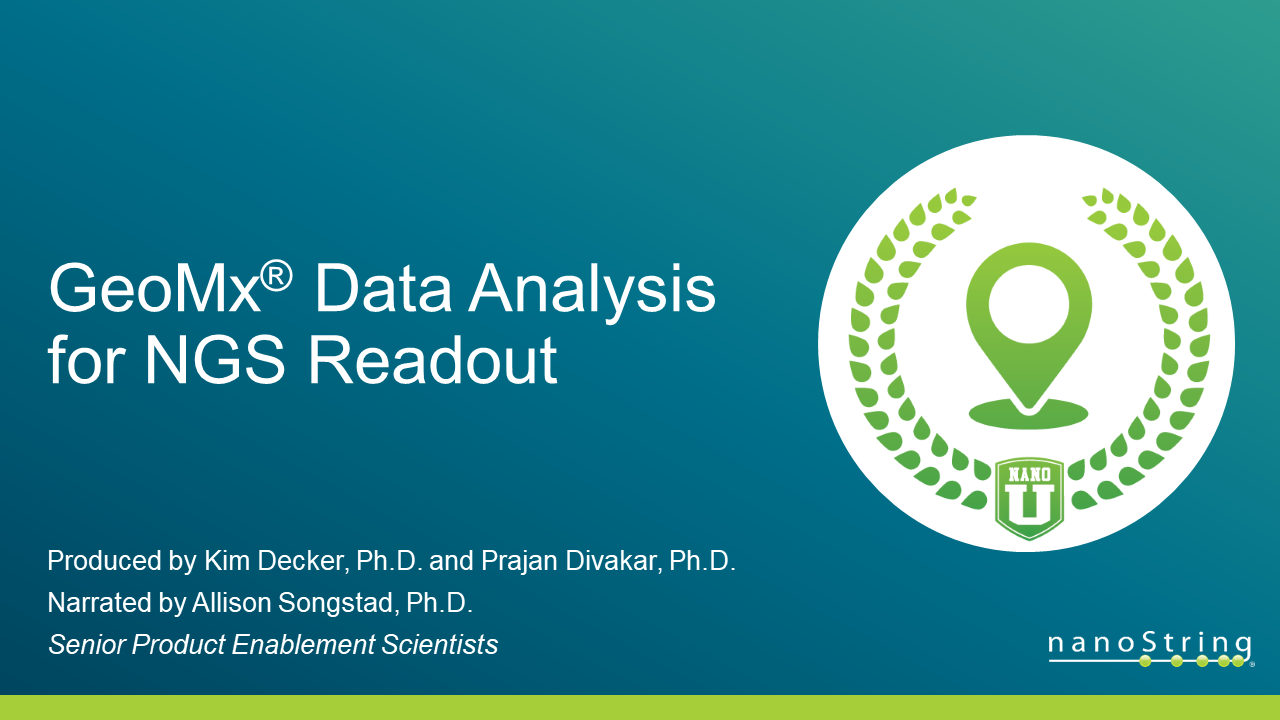 GeoMx Data Analysis for NGS Readout
