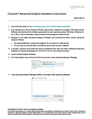 nCounter Advanced Analysis Installation Instructions