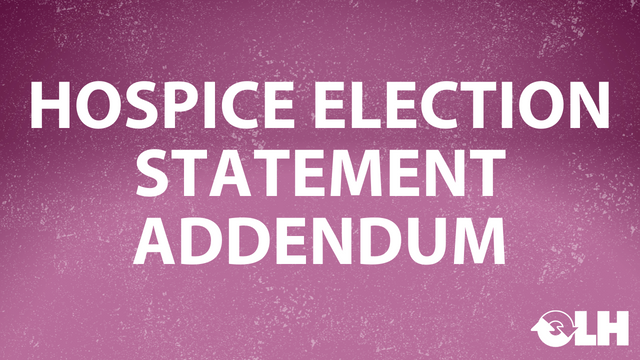 Hospice Election Statement Addendum