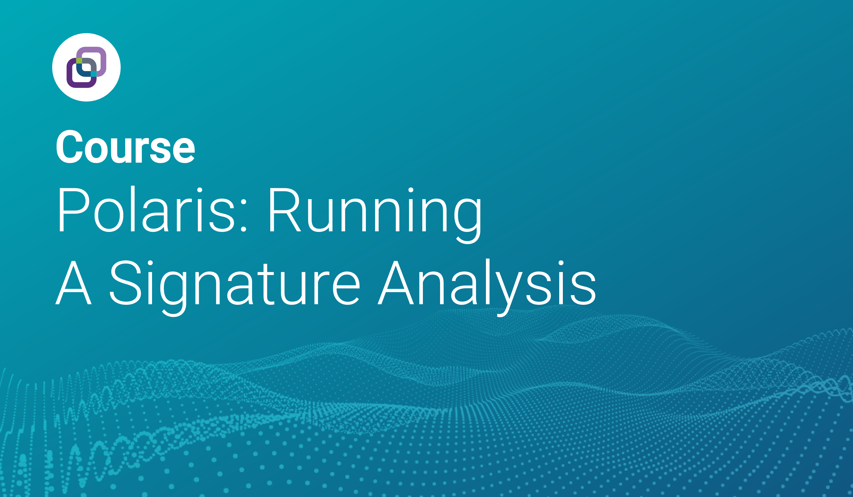 Polaris Running A Signature Analysis