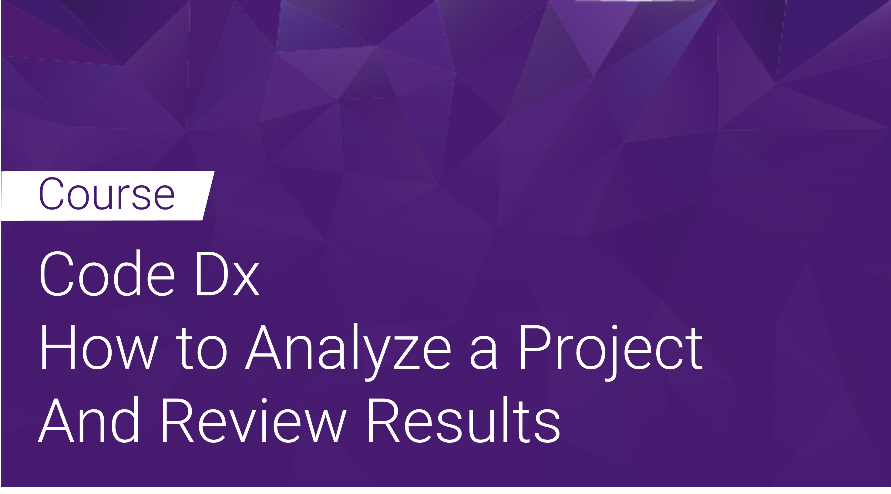 Code Dx How To Analyze A Project And Review Results Code Dx How To Analyze A Project And Review Results