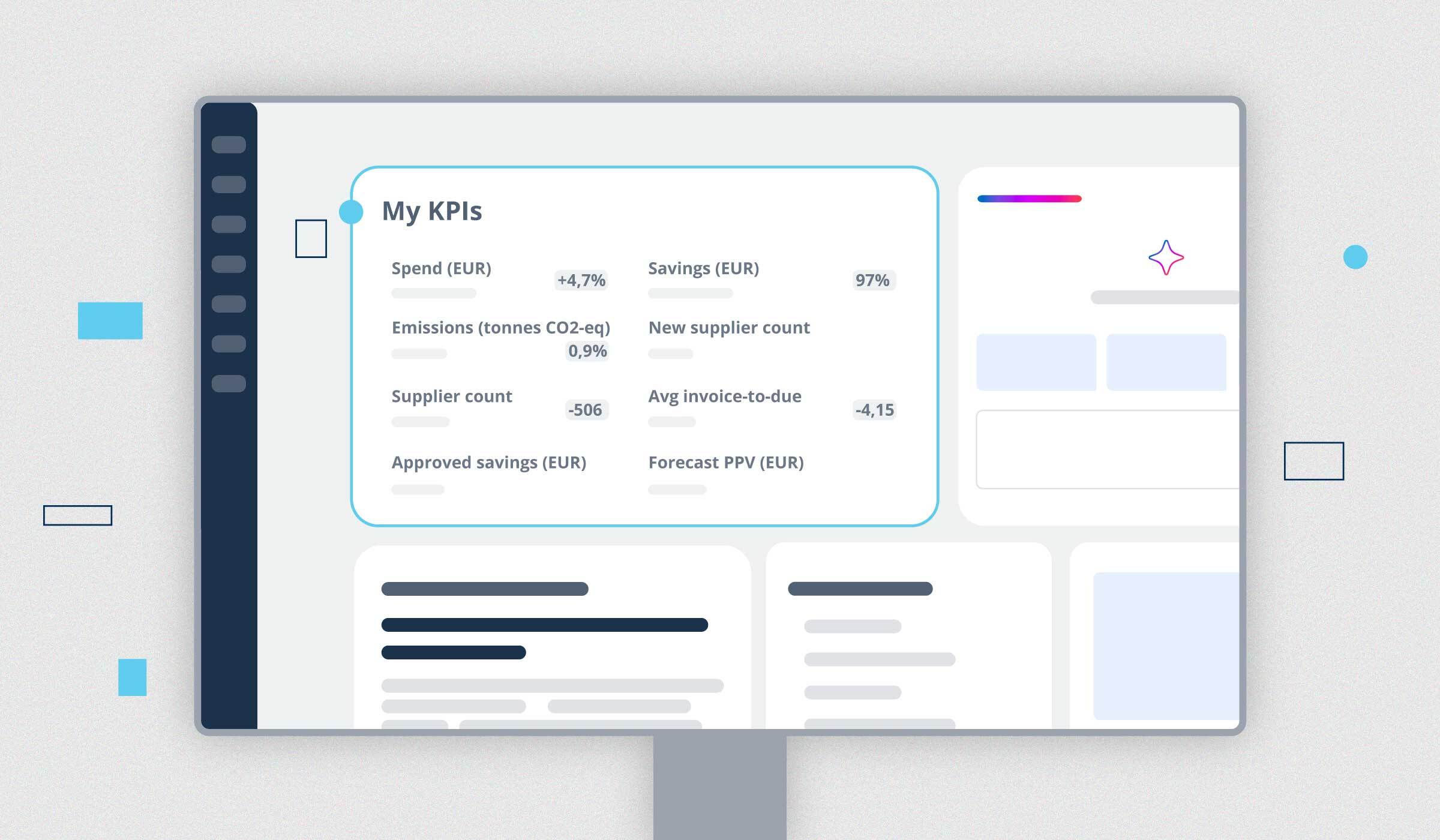 New Sievo homepage experience and KPI widget