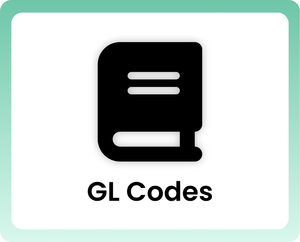 Configuration > GL Codes