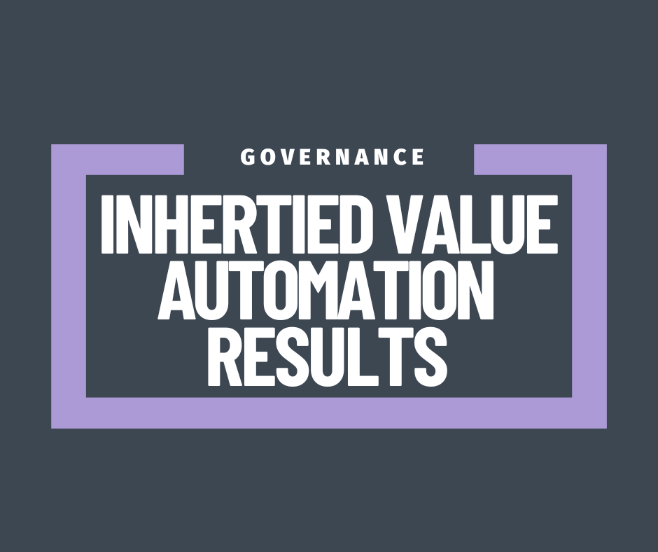 Inherited Value Automation Results 3706