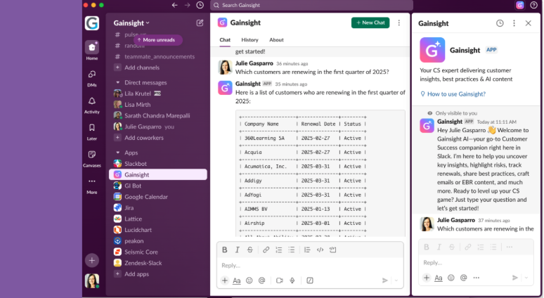 Introducing Gainsight's AI Agent in Slack
